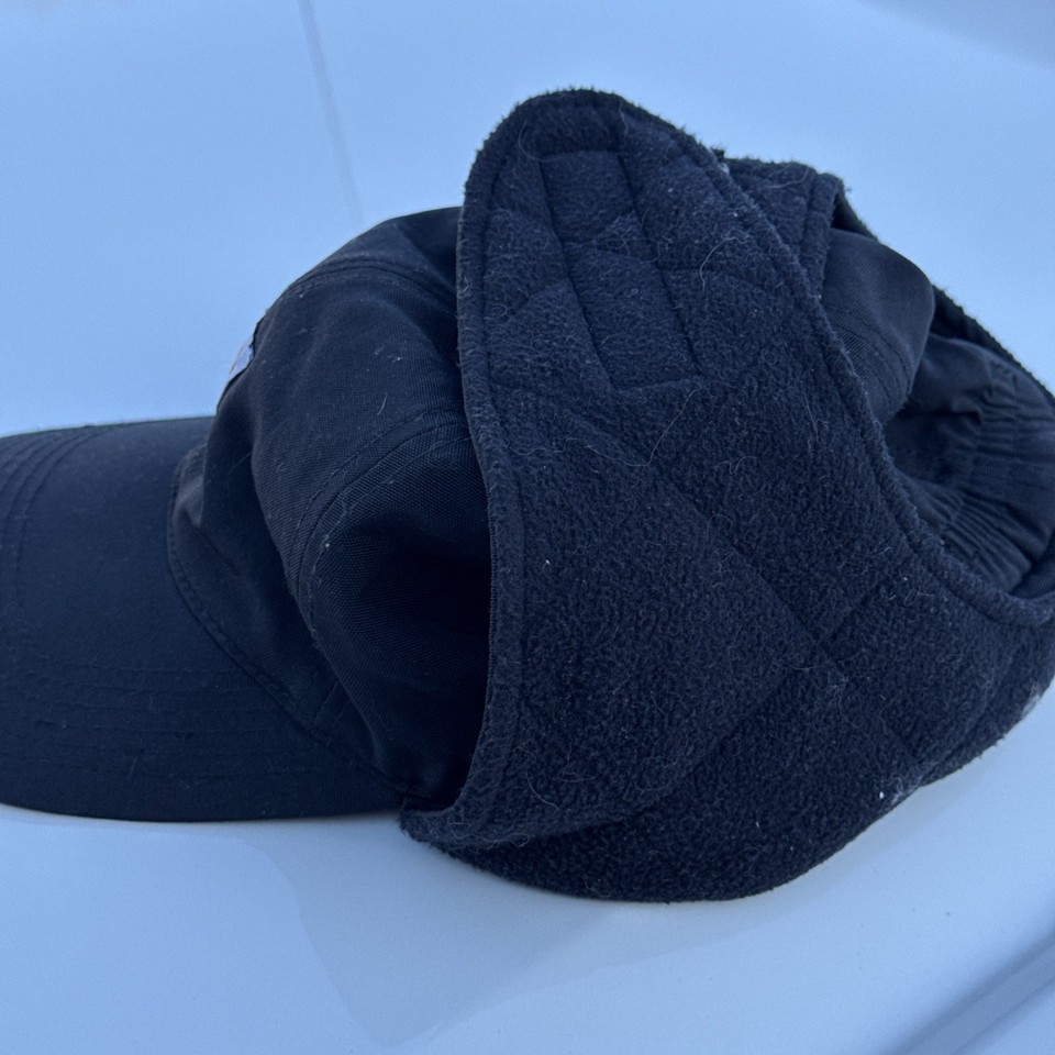 Vintage Carhartt Fitted Lined Insulated Hat A15BLK Ear Flaps Hunting ...