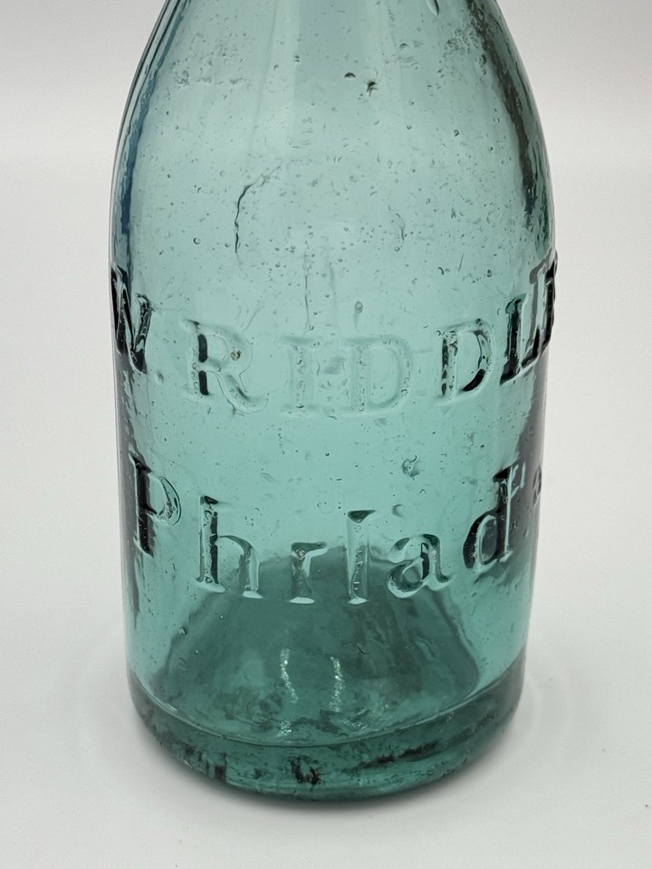 Antique W. RIDDLE Soda Bottle Philadelphia, PA IRON PONTIL | eBay