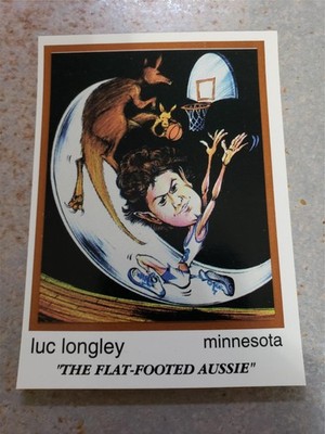 Luc Longley Minnesota Timberwolves 92-93 NBA Cartoon Skinnies RARE ...