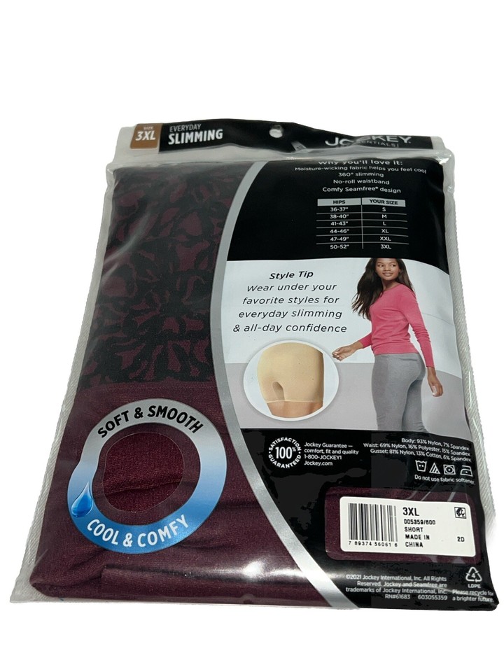 Jockey Everyday Essentials Short Seamfree 360 Slimming No Roll Briefs ...