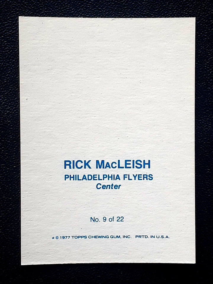 RICK MacLEISH 1977-78 TOPPS / O-PEE-CHEE GLOSSY SQUARE 77-78 NO 9 ...