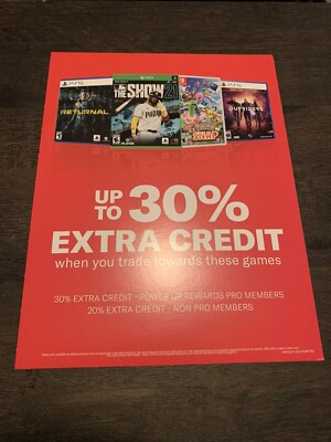 Gamestop Video Game Display Promo Store Sign Nintendo Ps5 Xbox Returnal ...