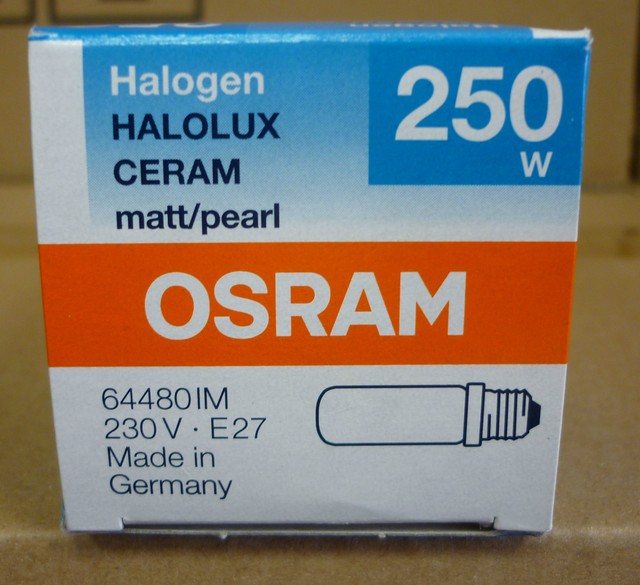 OSRAM Halolux Ceram E27 250w Matte 64480 Radium RH 250a for LUCEPLANs ...