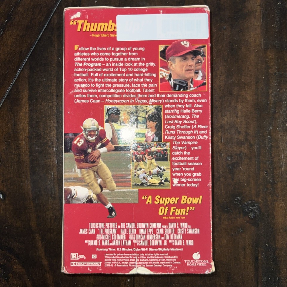 The Program (1994) VHS - James Caan - College Football Drama ...