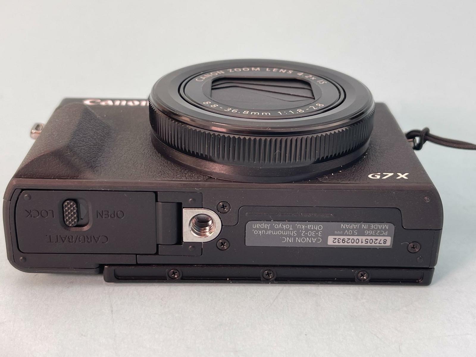 Where to find the serial number on canon camera g7x - loptewelove