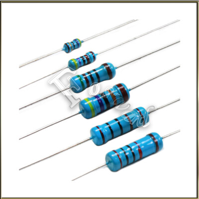 1/4W,1/2W,1W,2W,3 Watt 1% Metal Film Resistors Over 24 Various Value ...