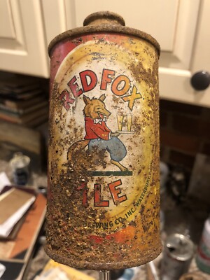 Red Fox Ale Cone Top Beer Can Waterbury Connecticut | eBay