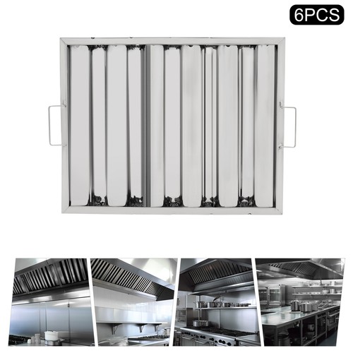 6-Pack Commercial Hood Filter Exhaust Hood Square Range Hood Stainless ...