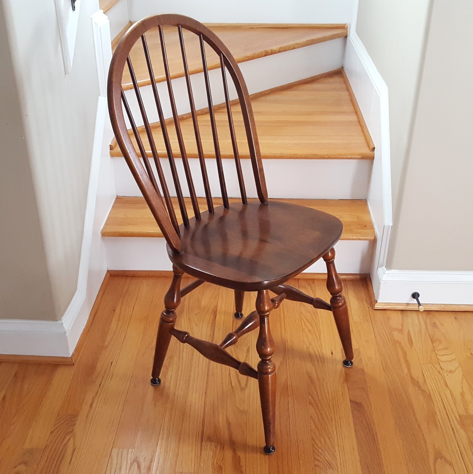 Vintage Pair Moosehead Windsor Chairs Hoop Back Made in Maine Mahogany ...