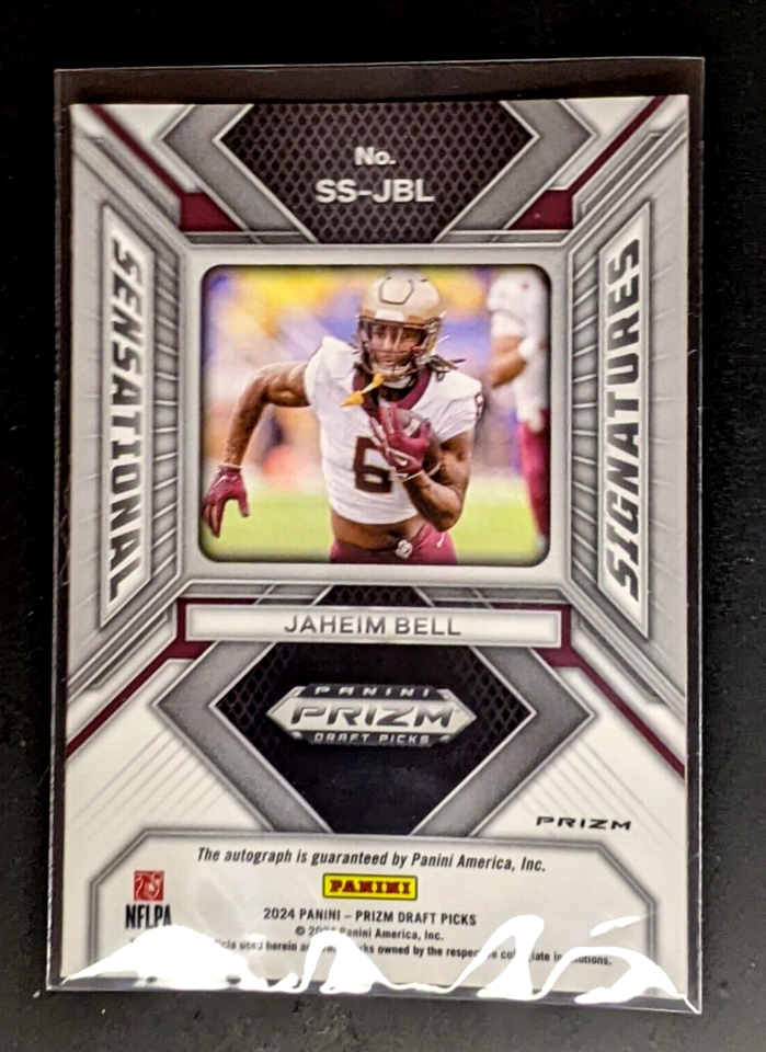 Jaheim Bell *2024 Panini Prizm Draft*Green Sensational Signatures RC ...