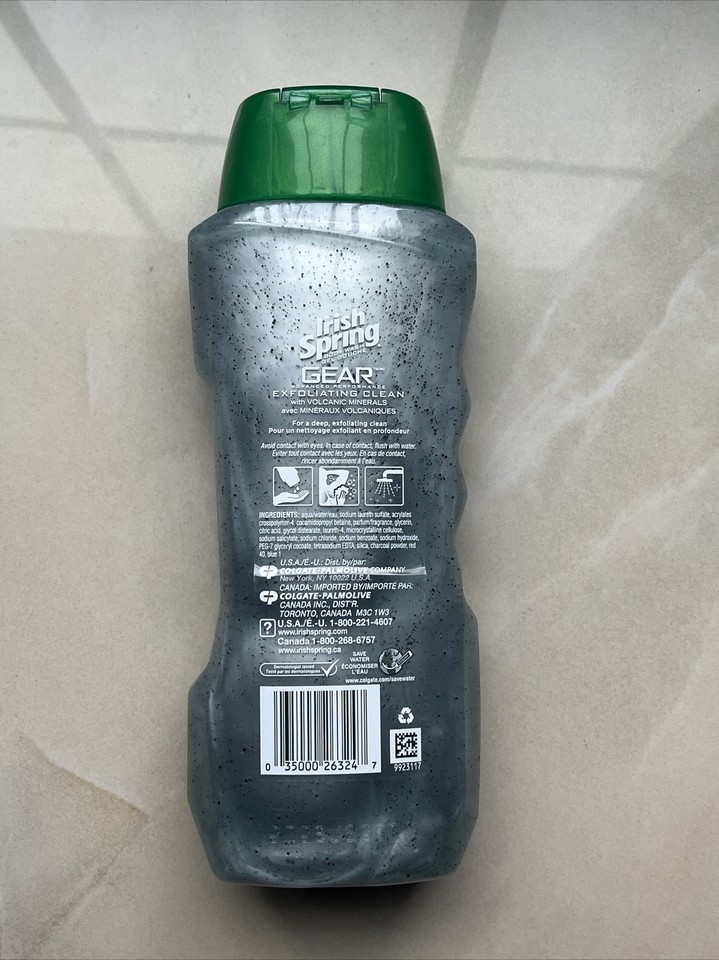 Irish Spring Gear Exfoliating Clean Body Wash with Volcanic Minerals ...