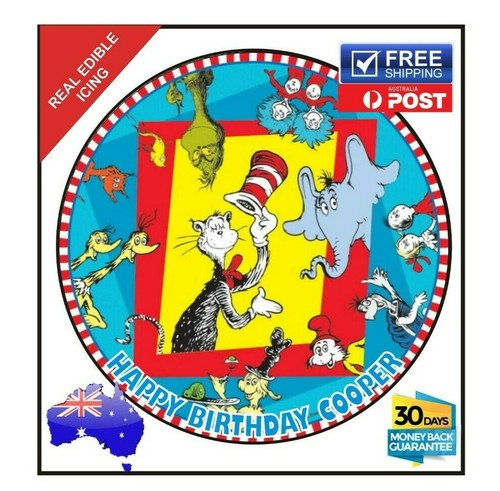 dr seuss thing 1 Premium Edible Icing Cake Decoration Topper Image 19cm ...