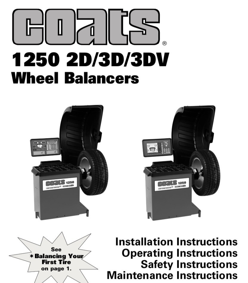 Coats 1250 Laser Guided Wheel Tire Balancer 40mm for sale online | eBay