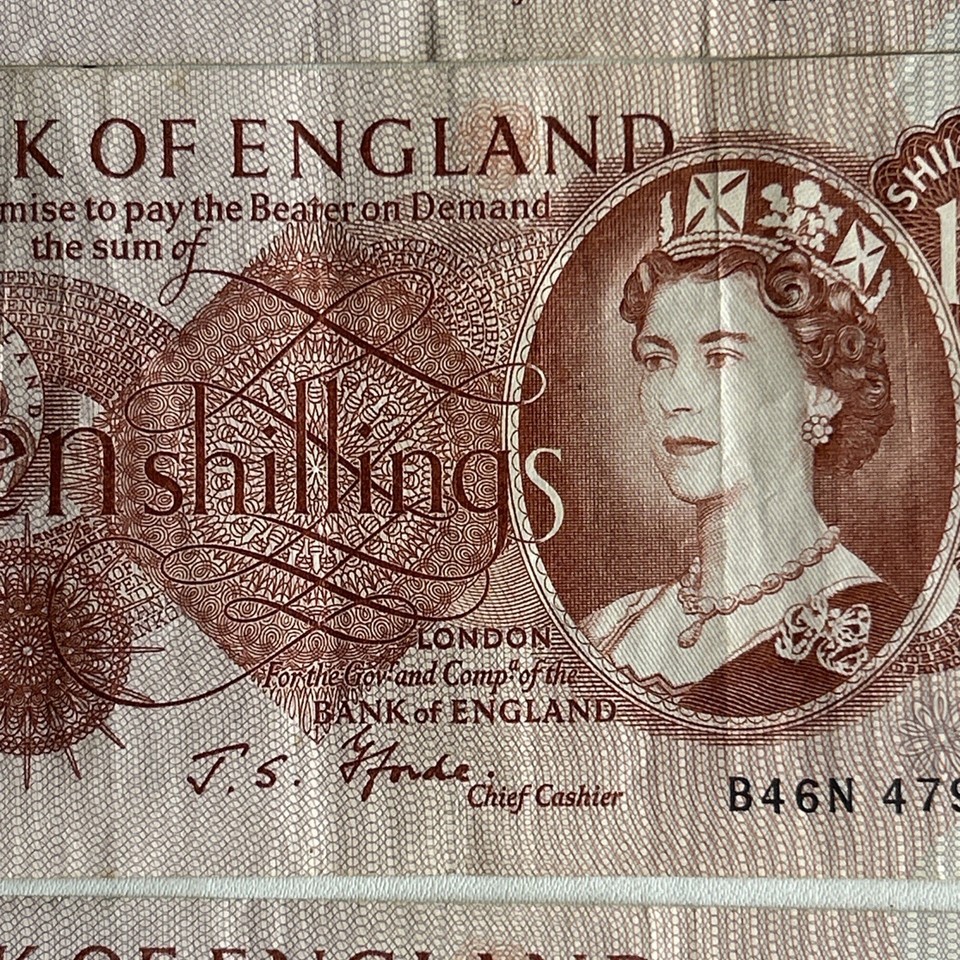 BANK OF ENGLAND 10 SHILLING NOTES X 7-CASHIER FFORDE | eBay UK