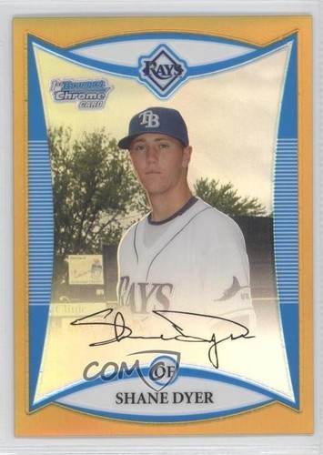 2008 Bowman Draft Prospects Chrome Gold Refractor /50 Shane Dyer # ...