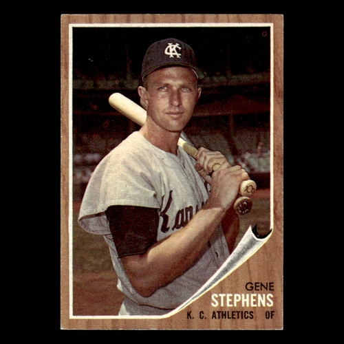 Gene Stephens #38 1962 Topps Kansas City Athletics Baseball Card MLB EX ...