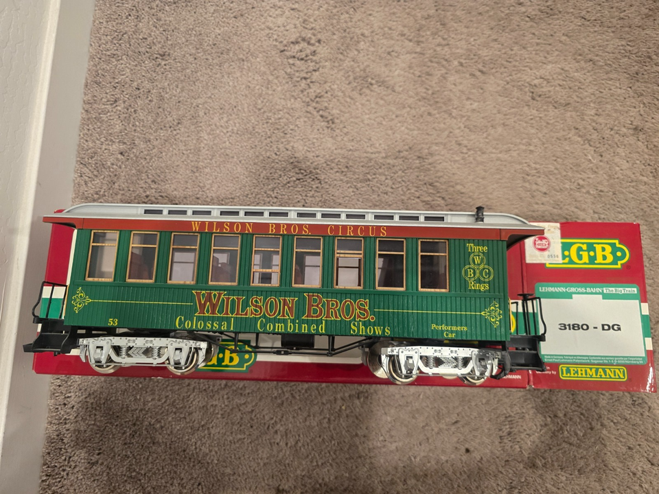 G Scale LGB 3180-DG LIMITED EDITION Wilson Bros. Circus Passenger Car ...