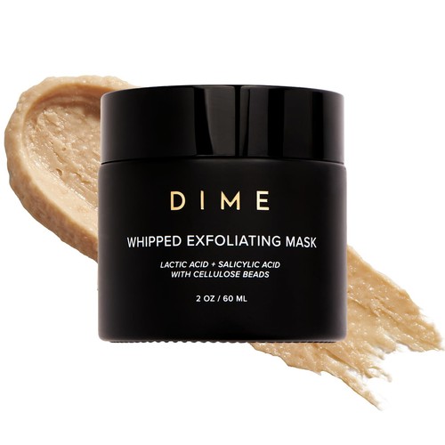 DIME Beauty Whipped Exfoliating Mask Face Scrub and Cleanser Lactic ...