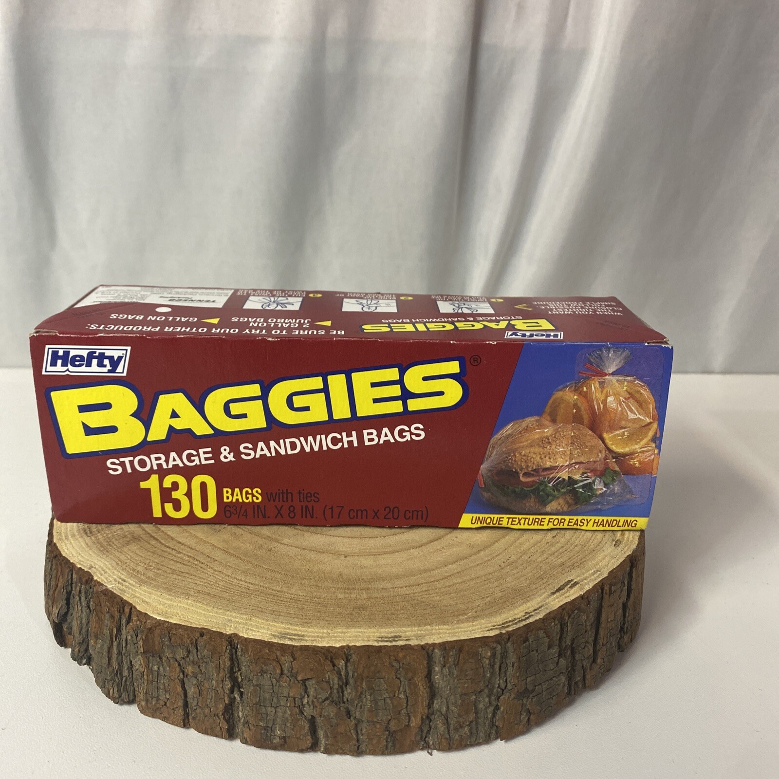 HEFTY BAGGIES STORAGE & SANDWICH BAGS - 130 BAGS WITH TIES for sale ...