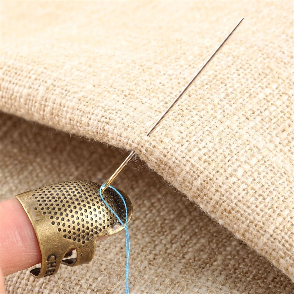 Antique Brass Sewing Thimble Needles Finger Protector Sewing Tool S/M ...