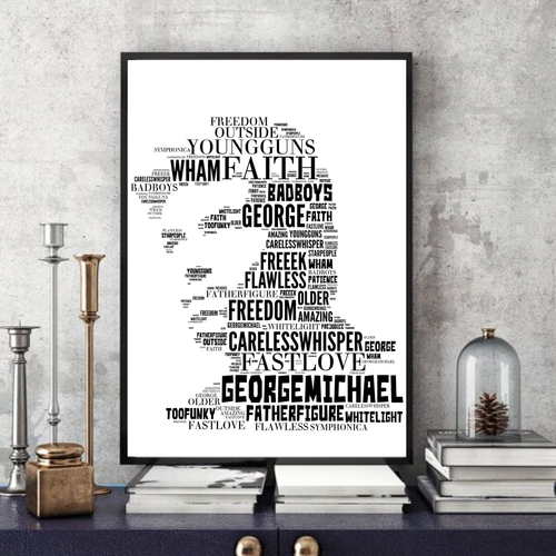 George Michael Songs Portrait Word Art Collectable/Memorabilia/Keepsake ...