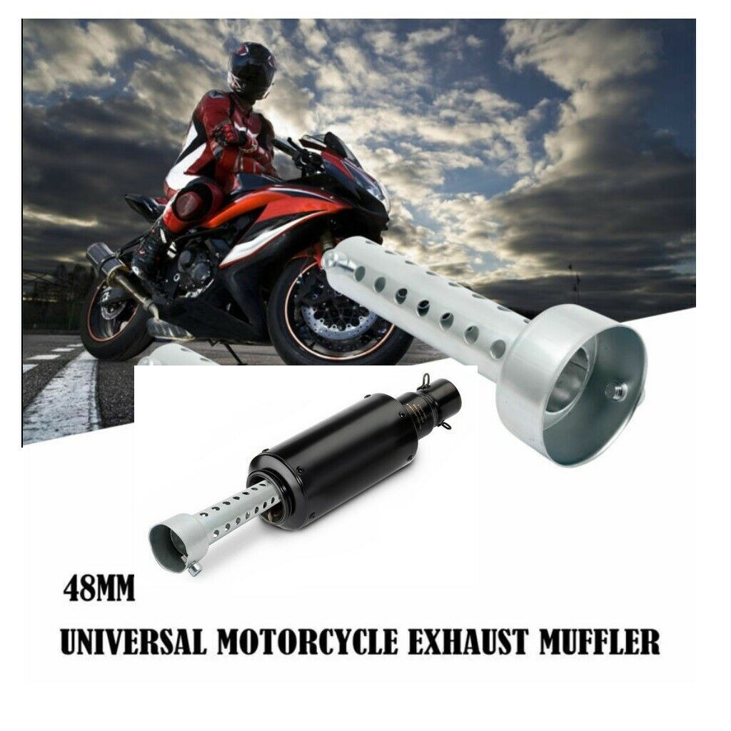 Durable 80mm Long Exhaust Baffle Fits 47-49mm Exhaust Pipe (Baffle O.D ...