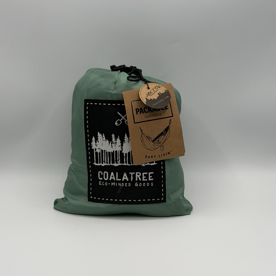 Coalatree Eco-Minded Goods The Packable Hammock Green 96" x 54" | eBay