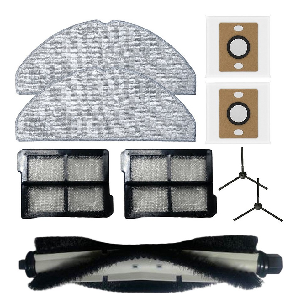 Vacuum Brush Kit Filter Mop Cloth Nylon Side Brushes Microfiber Mop ...