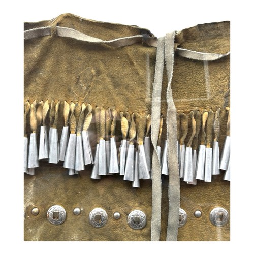 Vintage Native American Apache Deer Hide Dance Kilt with Cones Conchas - Framed | eBay
