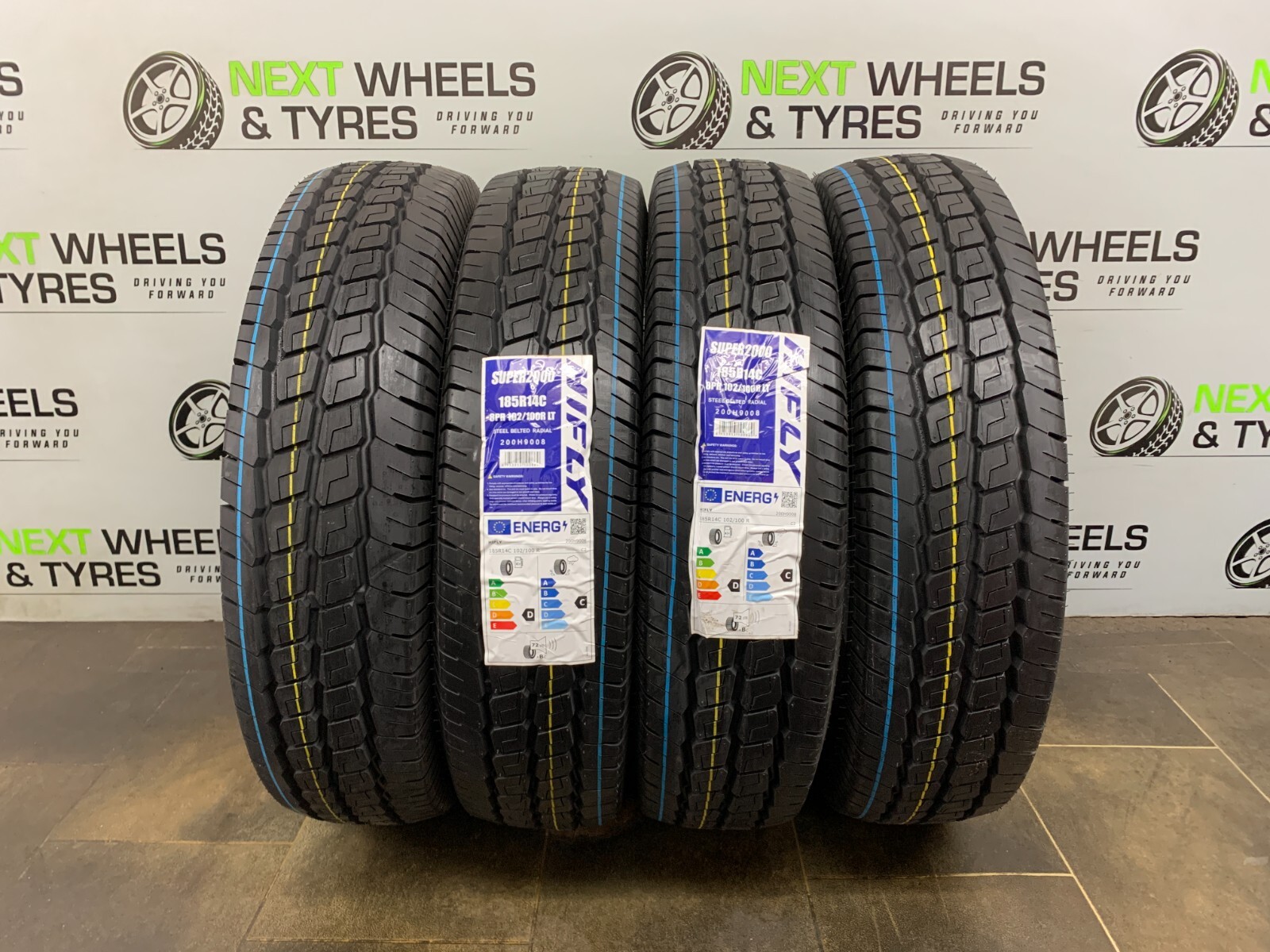 x4 185 14C 185/R14C HIFLY CARAVAN TYRES M+S 102/100R COMMERCIAL VAN NEW ...