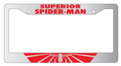 Superior Spider Man Chrome METAL License Plate Frame Marvel | eBay
