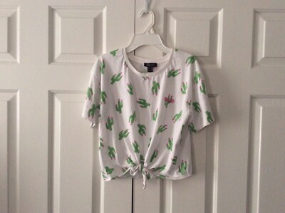 LOT White Crop Tops NEW Primark Cactus Tie Shirt & Smock Strap Tank ...