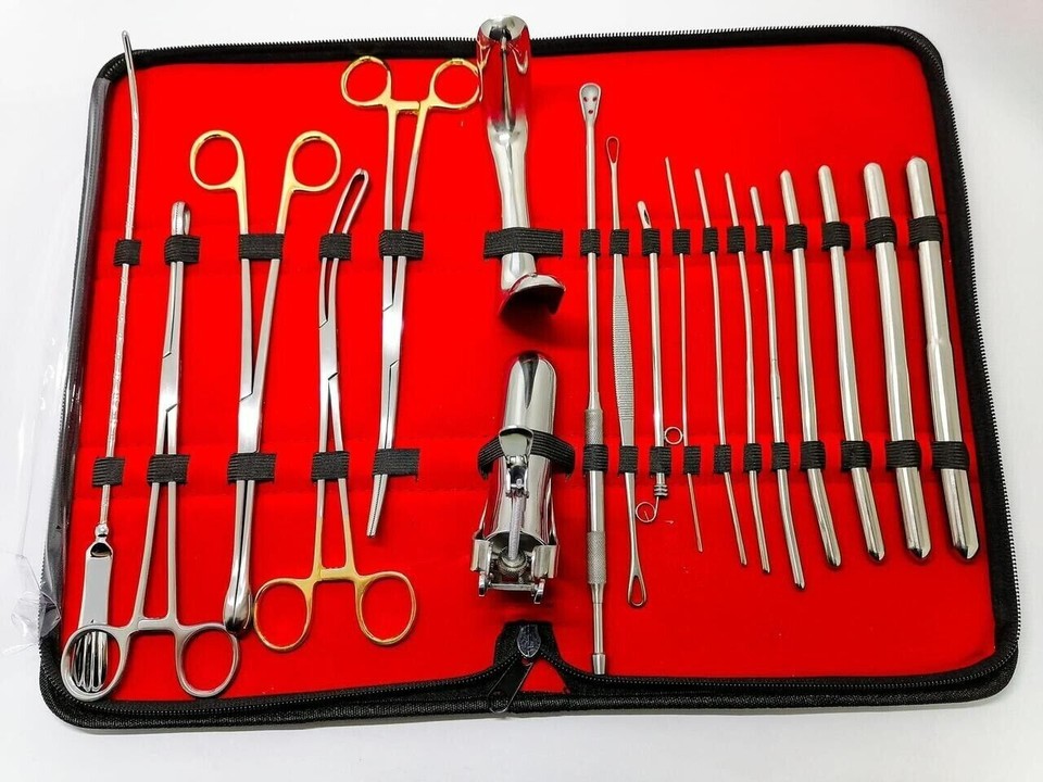 Basic Gynaecology Dilatation and Curettage DNC Kit Surgical Instruments ...