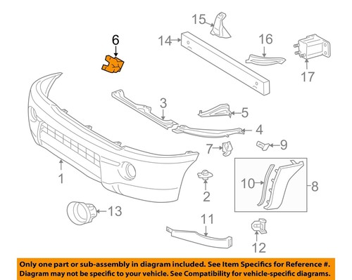 TOYOTA OEM Front Bumper-Cover Retainer Clip or Bracket 5387958010 | eBay
