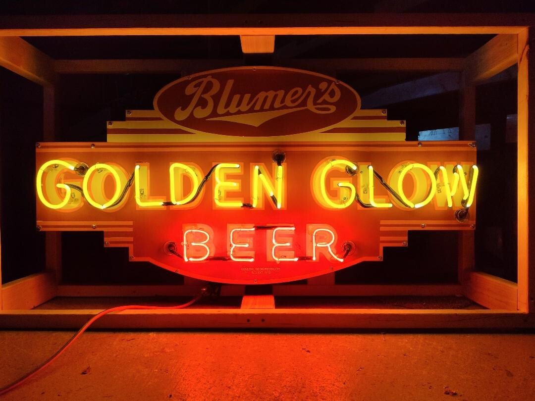 Blumer's Golden Glow Beer Neon Sign / Blumers Beer Signs / Bar Party ...
