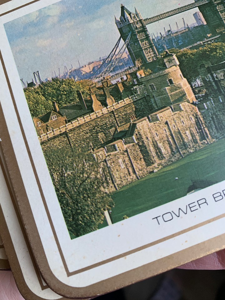 SET of 6 Pimpernel Cork-backed Coasters, Iconic London Scenes in Box ...