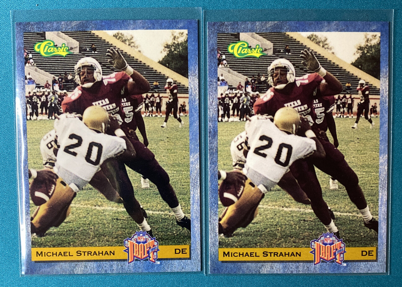 MICHAEL STRAHAN ROOKIE 1993 Classic Football New York GIANTS RC HOF - 2 ...