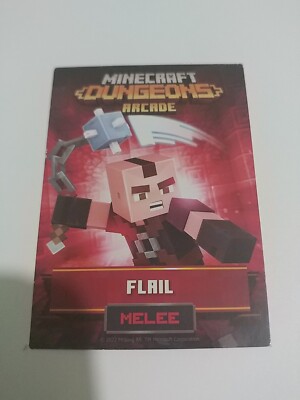 2022 Minecraft Dungeons Arcade Card FLAIL MELEE 11/98 Non Holofoil ...