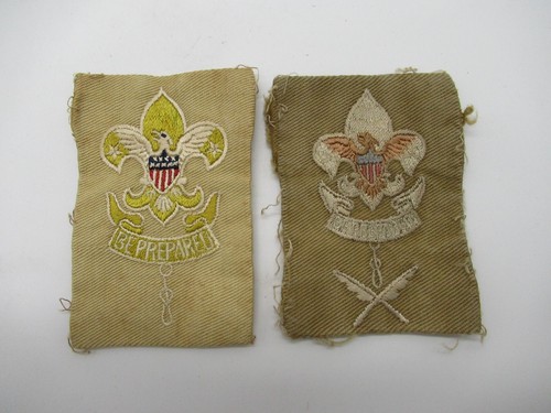 Antique Vintage Boy Scouts of America BE PREPARED Cut Cloth Patches | eBay