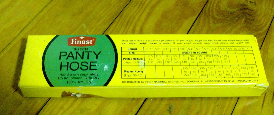 vintage 1960s FINAST panty hose box FIRST NATIONAL SUPERMARKET grocery ...