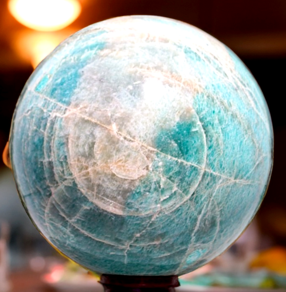 230MM Aqua Amazonite Crystal Healing Chakra Energy Metaphysical ...