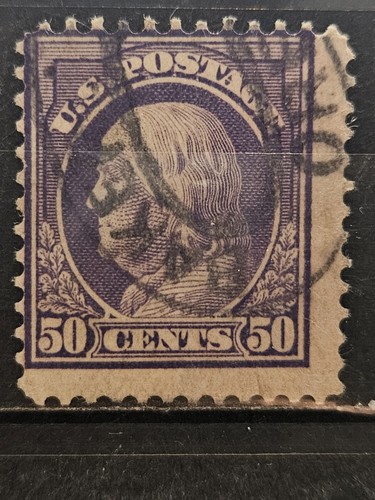 US Stamps Sc 421, 50c Franklin p12, wmk 190, VF Used CV$27.00 (GEN0781 ...