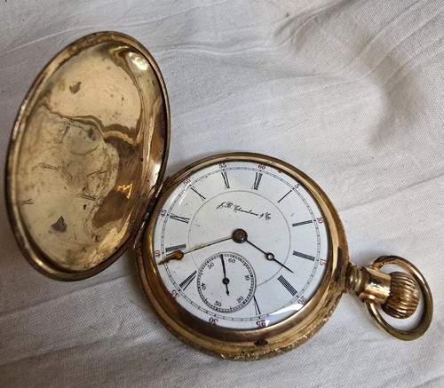 antique J B Chambers & Co/Wadsworth Pilot case HAMPDEN MOVEMENT 1895 ...