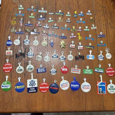 Vintage Political Pin Pinback Badge Button Clip Mixed Lot of 75+ "FF ...