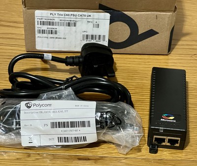 POLY POE Power Supply with Power Cord and CAT-5 CABLE | eBay