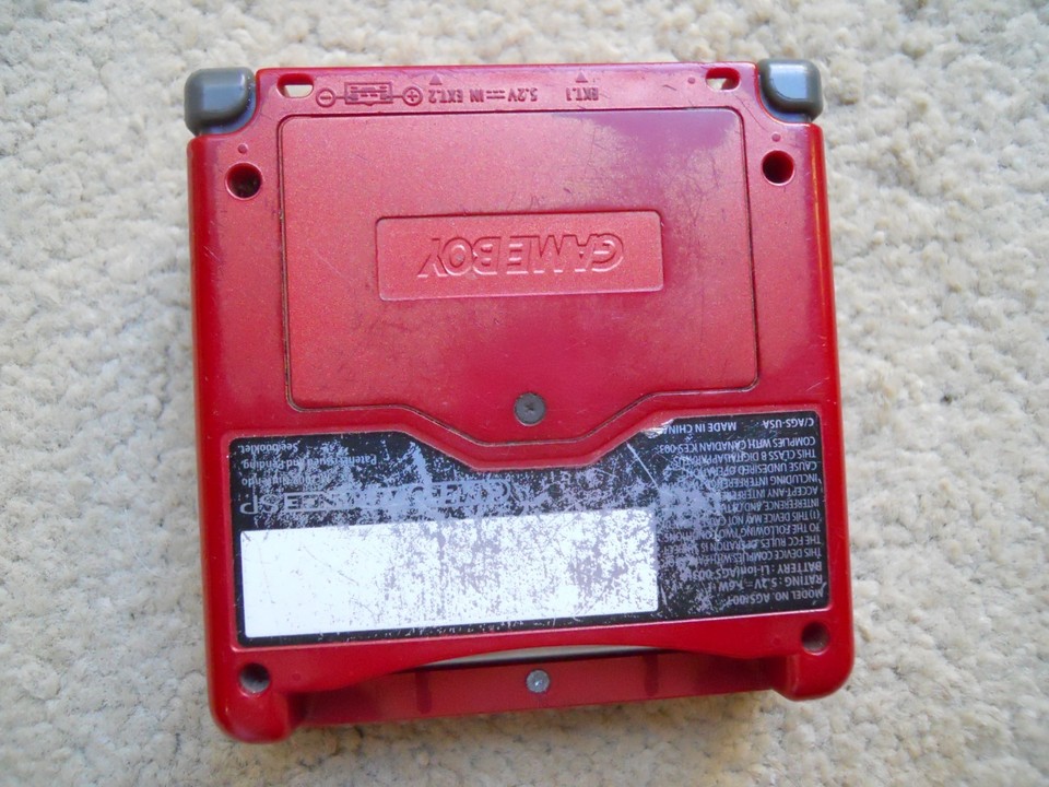 Nintendo Game Boy Advance SP Handheld Game Console AGS-001 Red, Parts ...