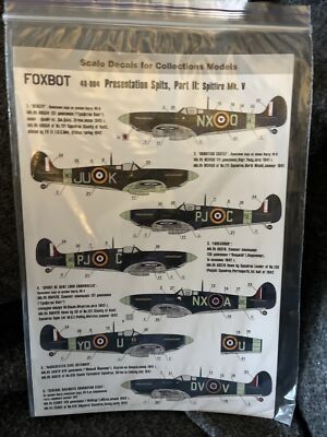 foxbot 1/48 48-004 Presentation Spits, Pt II Spitfire Mk V | eBay