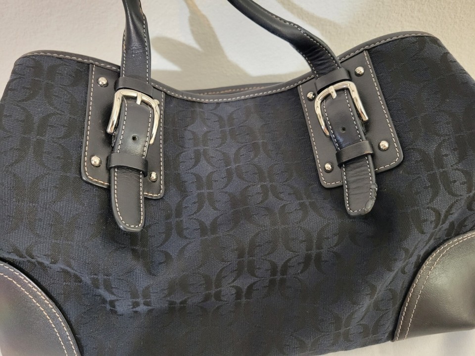 Fossil Purse Matching Wallet Tri Fold Messenger Bag Black Canvas ...
