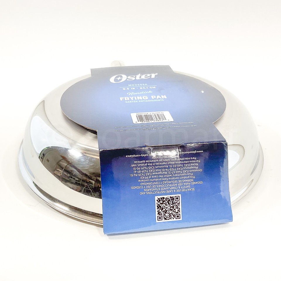 Oster Modessa 9.5" Fry Pan Nonstick Tri Ply Stainless Steel New | eBay