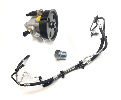 Power Steering Pump + High Pressure Pipes + One Use Nut for Ford Focus ...
